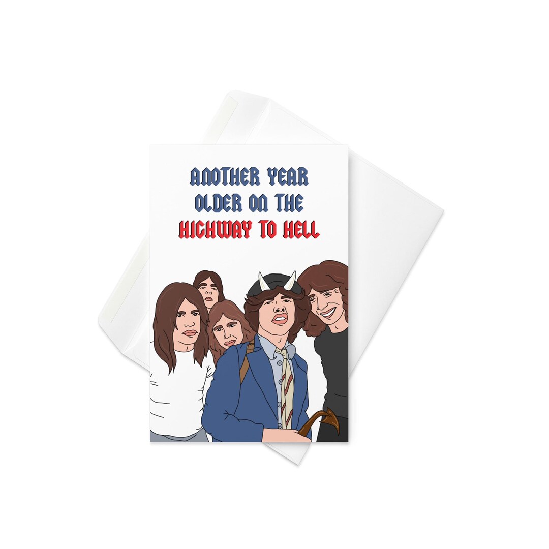 AC/DC Highway to Hell Birthday Card - Etsy
