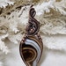 Wire Wrapped Banded Agate Pendant in Copper - Etsy