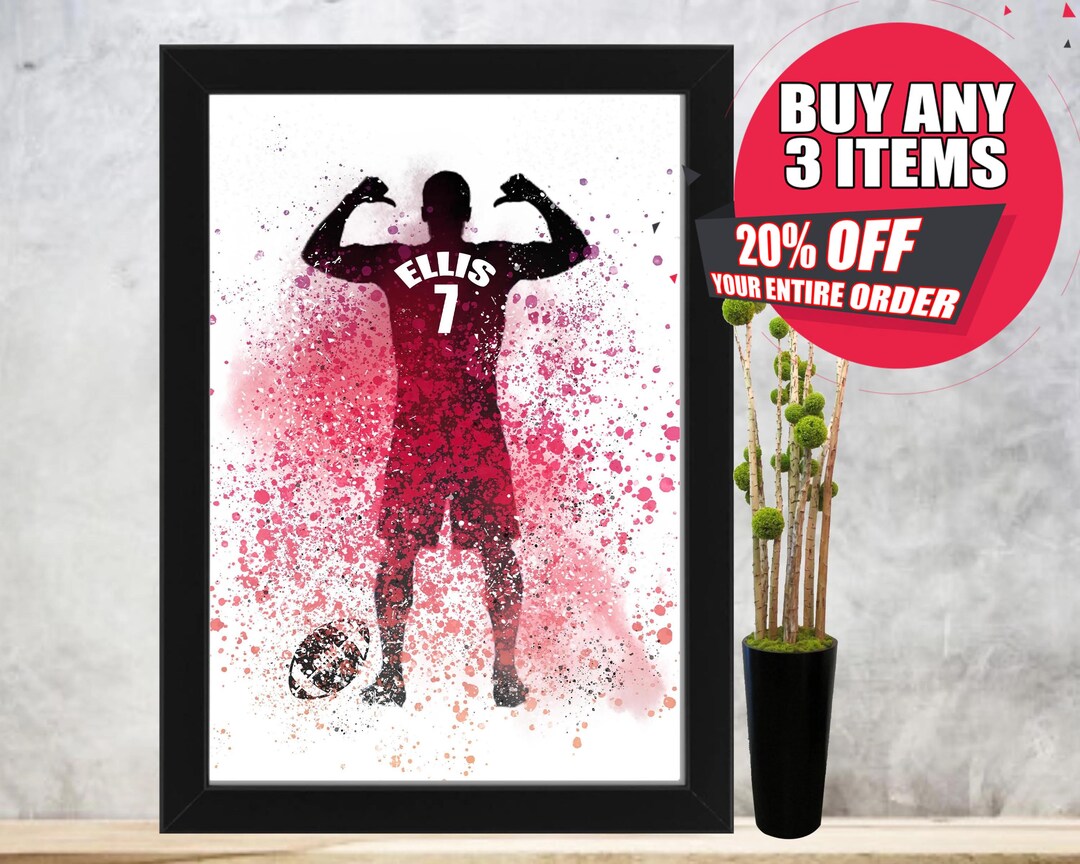 Rugby Player Personalised Print Male Rugby Gift Rugby Boy Rugby Man ...