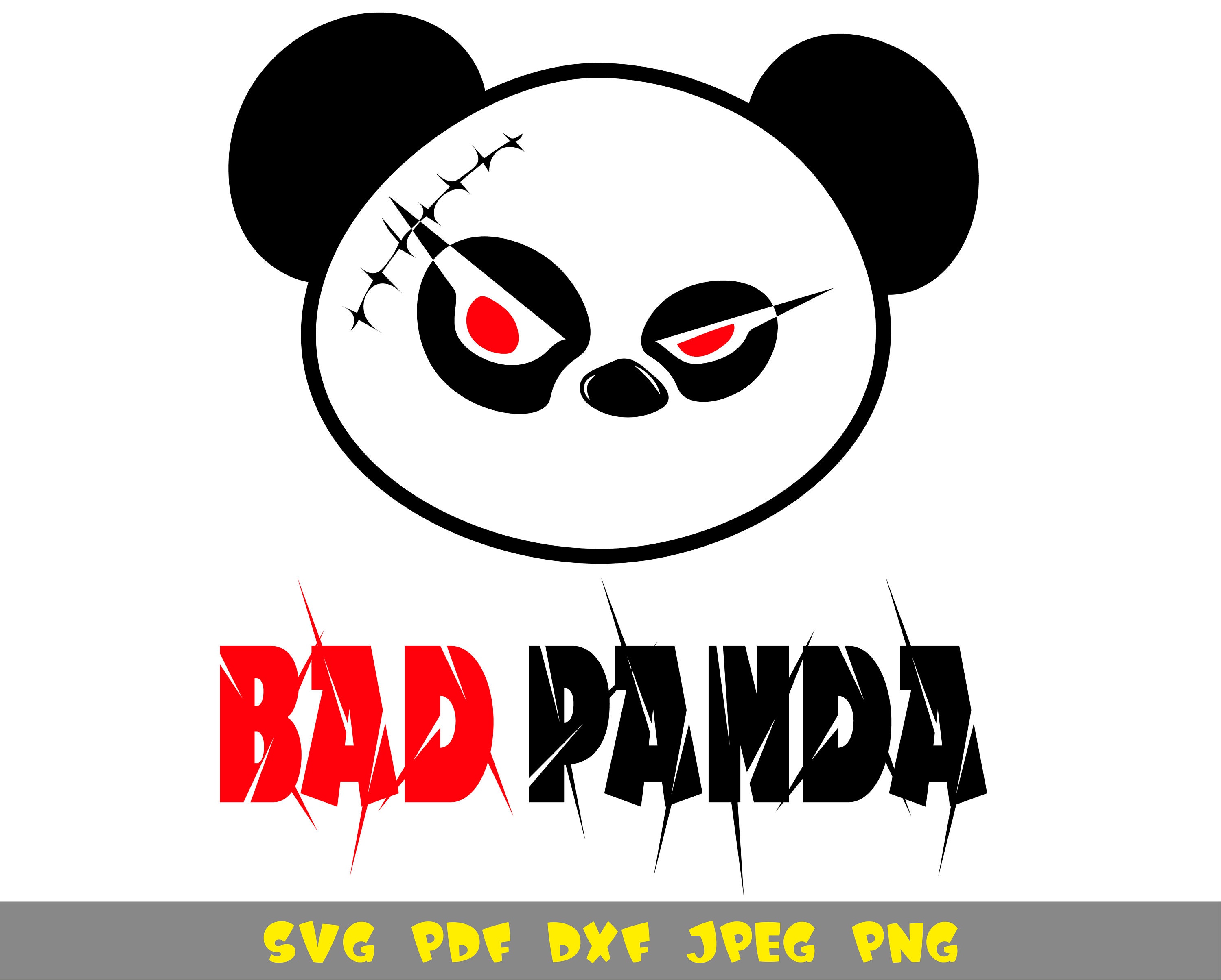 Bad panda svg png dxf pdf jpg file | Etsy