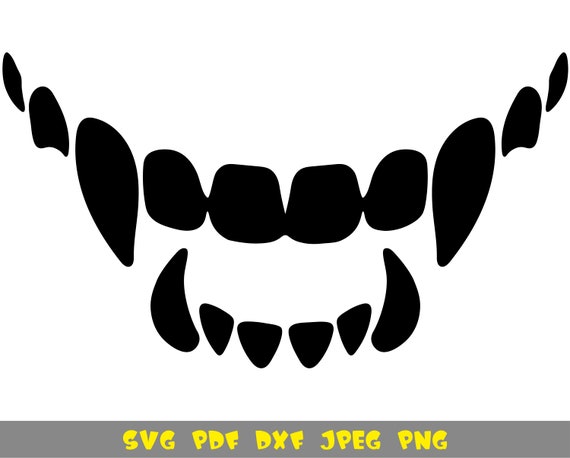 Monster Teeth Outline