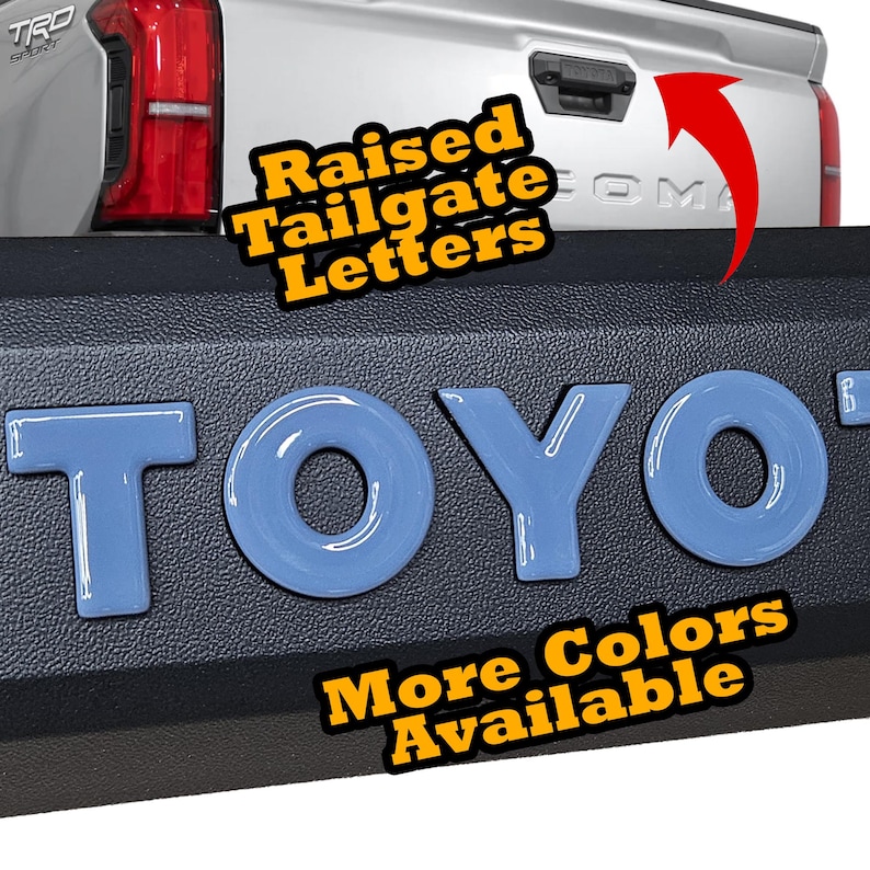 Tacoma Tailgate Handle Raised Letters, 4th Gen Accessory 2024 2025 2026 ...