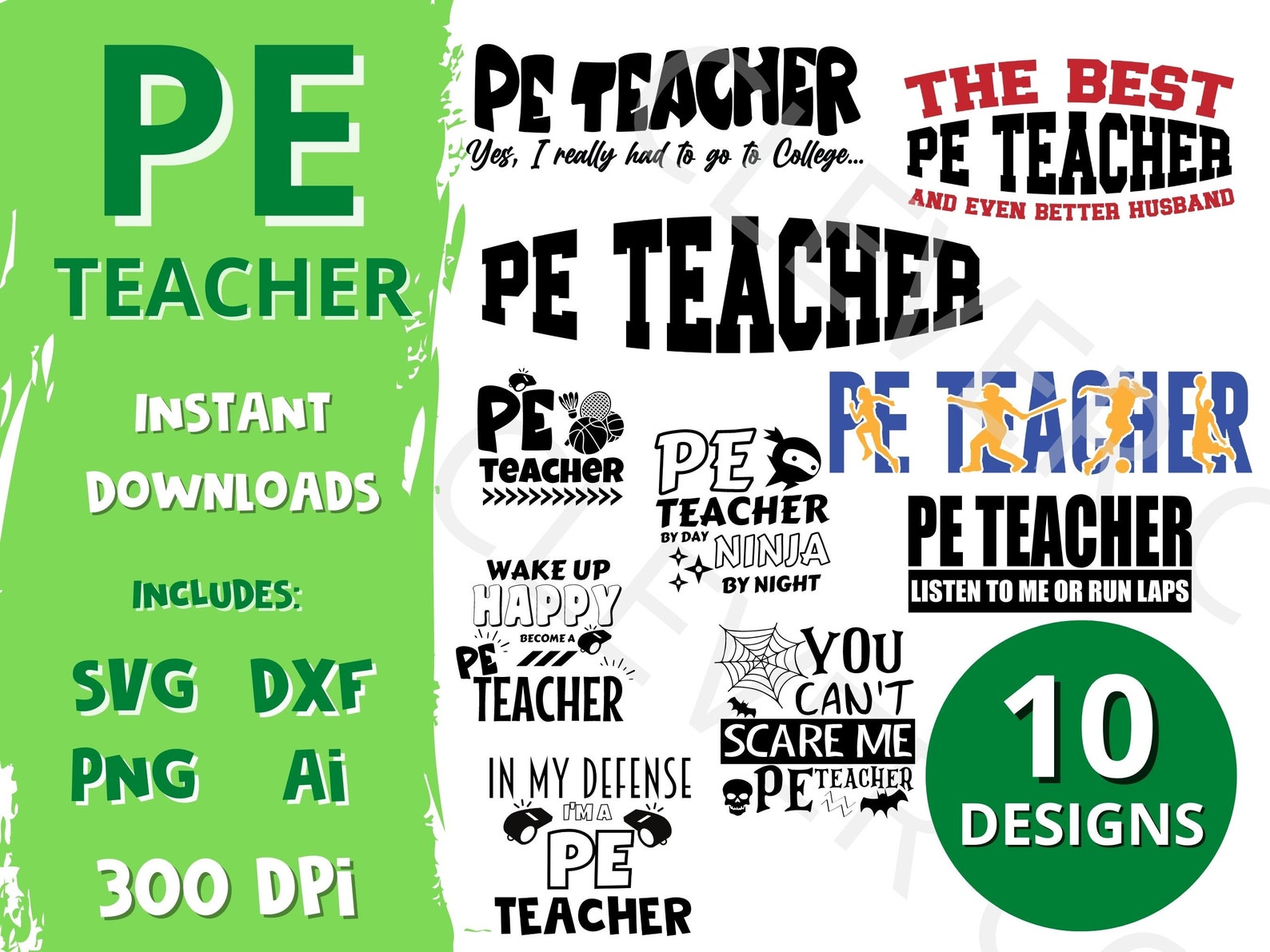 PE Teacher Appreciation Svg - Phys Ed Teacher Svg Png Dxf Bundle - Gym ...