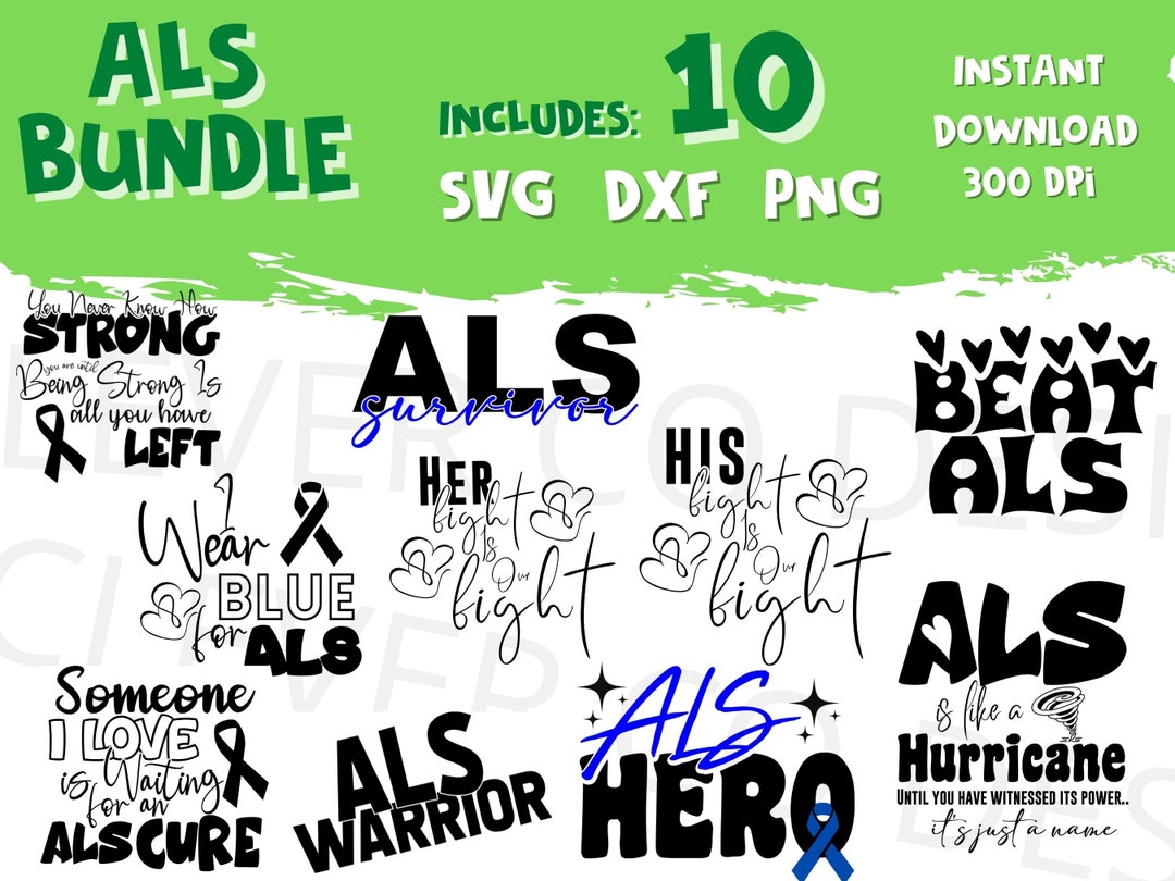 ALS Svg Bundle for Digital Download ALS Awareness Png Instant Download ...