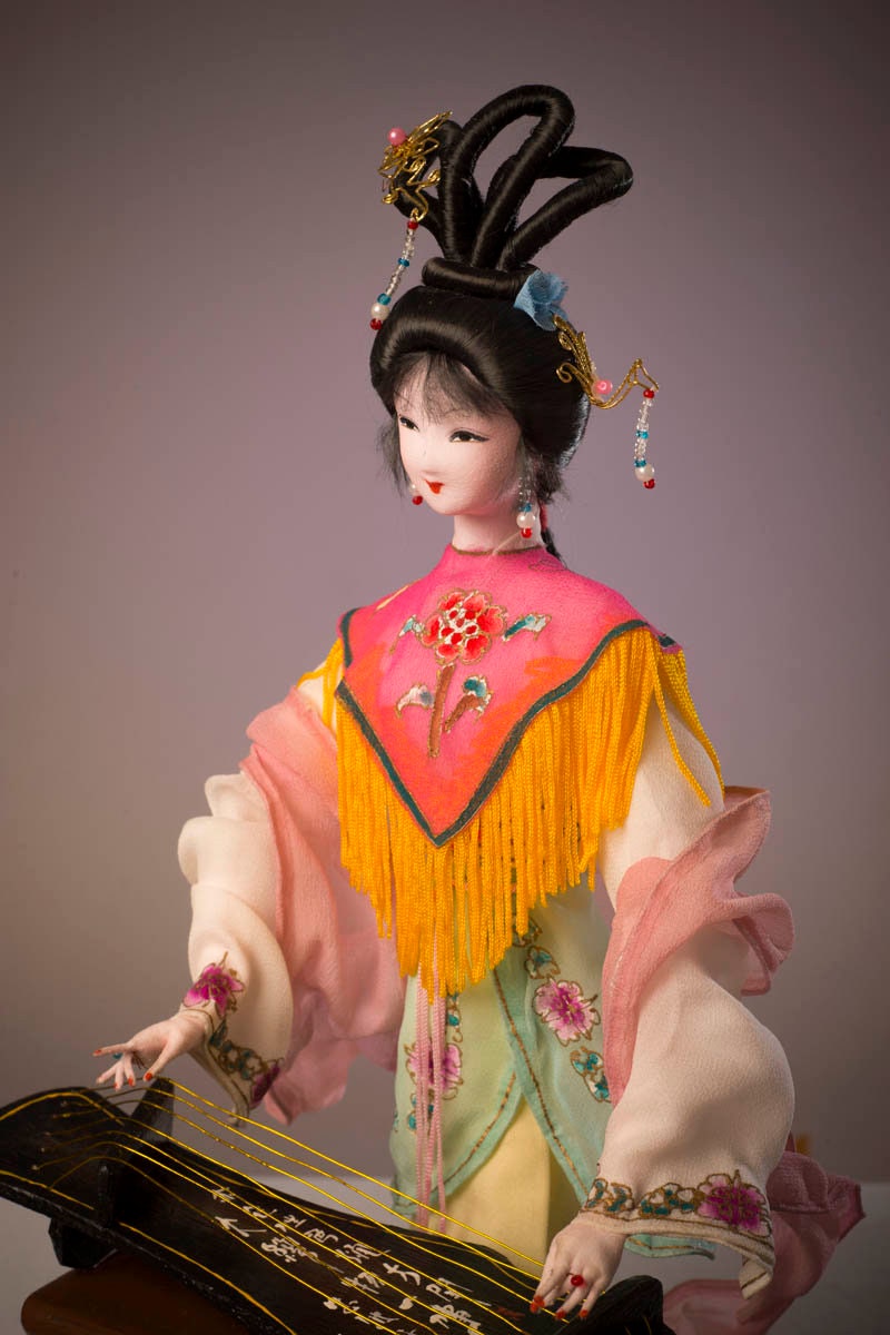 China's Doll Silk Figurinesplay String Plucked - Etsy New Zealand