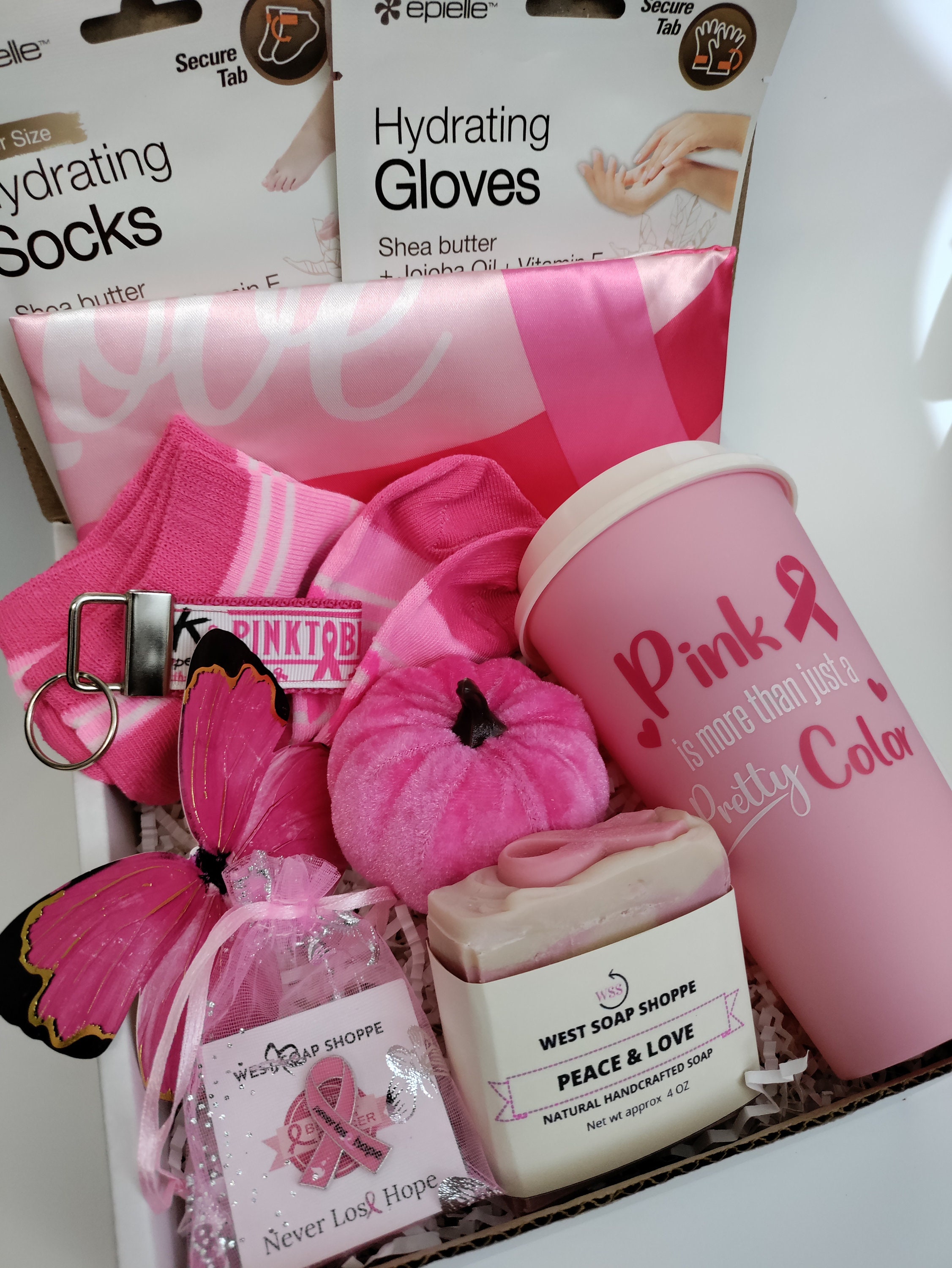 Breast Cancer Care Package Breast Cancer Encouragement Gift Breast Cancer Awareness Gift Box ...