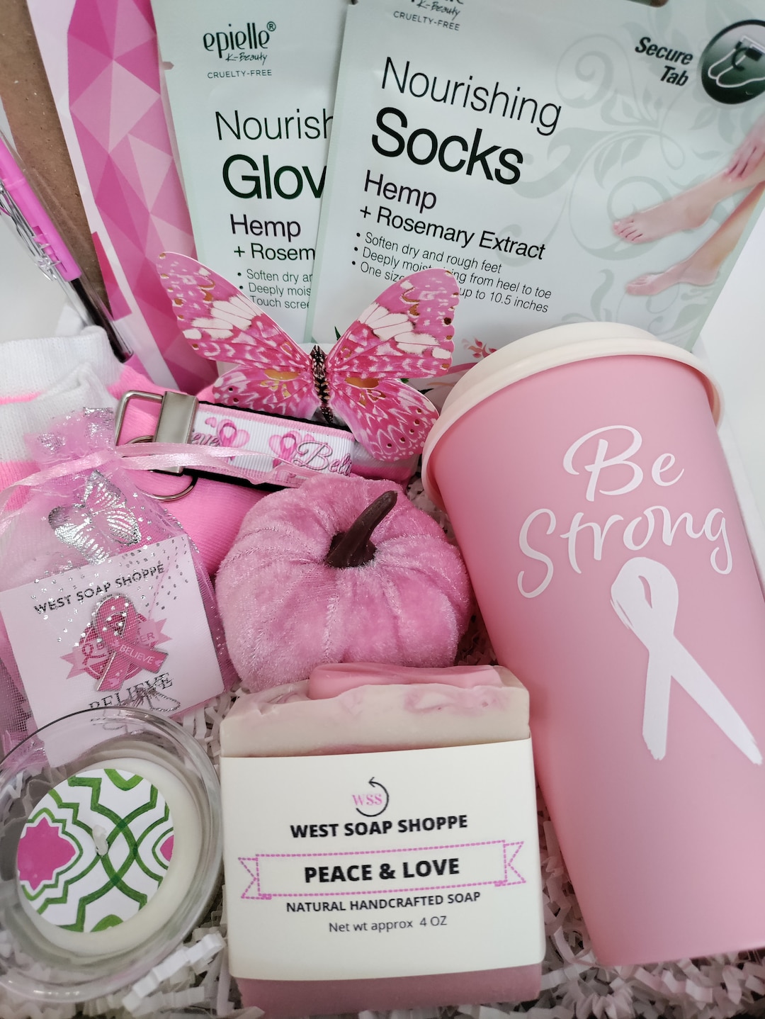 Breast Cancer Encouragement Gift Breast Cancer Awareness Gift Box Breast Cancer Care Package ...