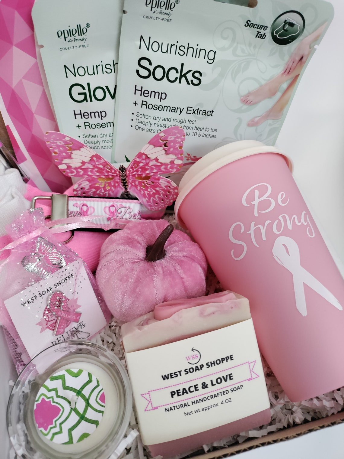 Breast Cancer Encouragement Gift Breast Cancer Awareness Gift Box Breast Cancer Care Package ...