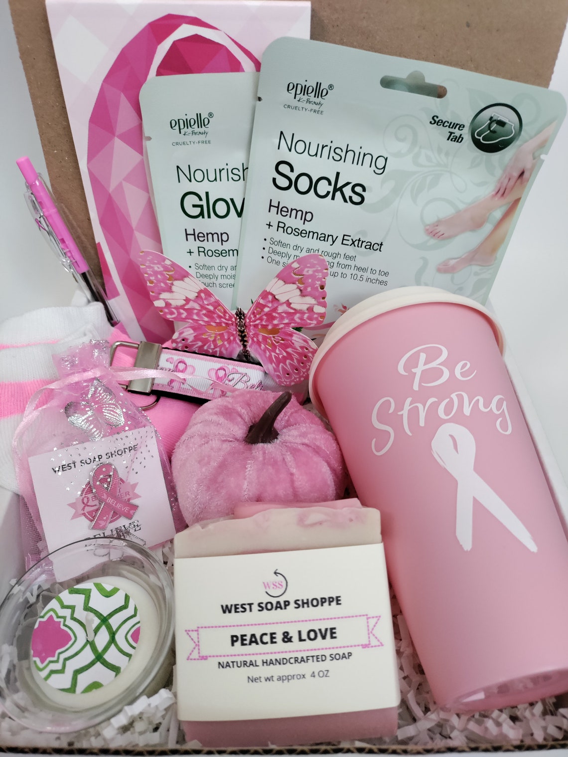 Breast Cancer Encouragement Gift Breast Cancer Awareness Gift Box Breast Cancer Care Package ...
