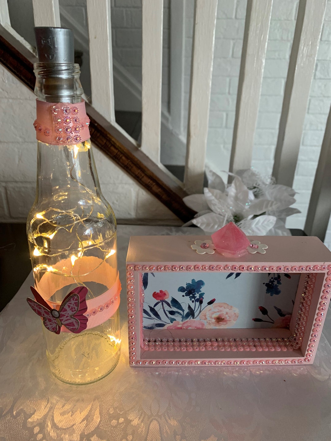 Pink Girls Treasure Box and Night Light Lighted Bottle - Etsy