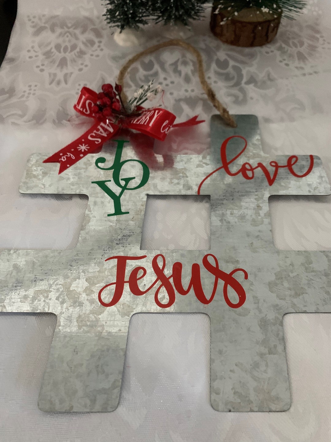 Hashtag Sign With Vinyl Decals Jesus Joy Love With Christmas - Etsy