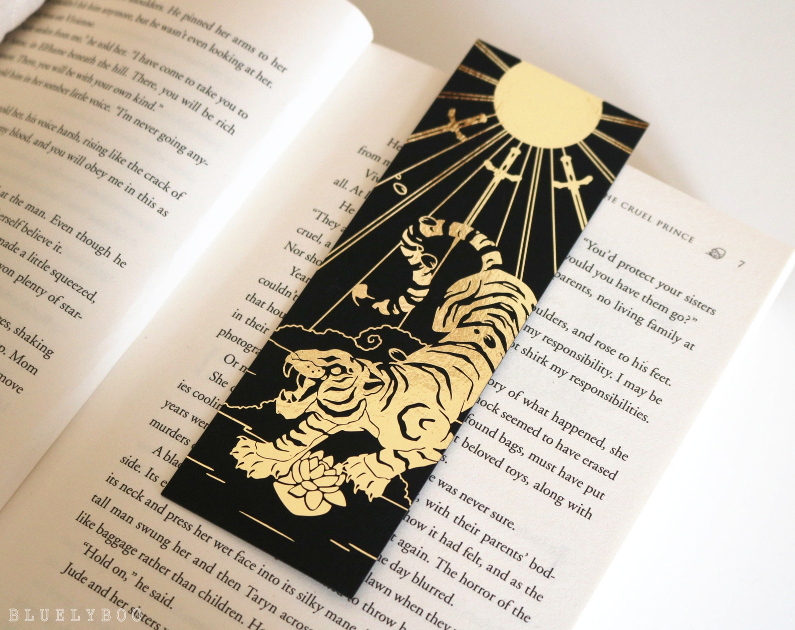 Foiled Bookmark Gold Foil Artwork Reading Book Gifts Black Bookish ...