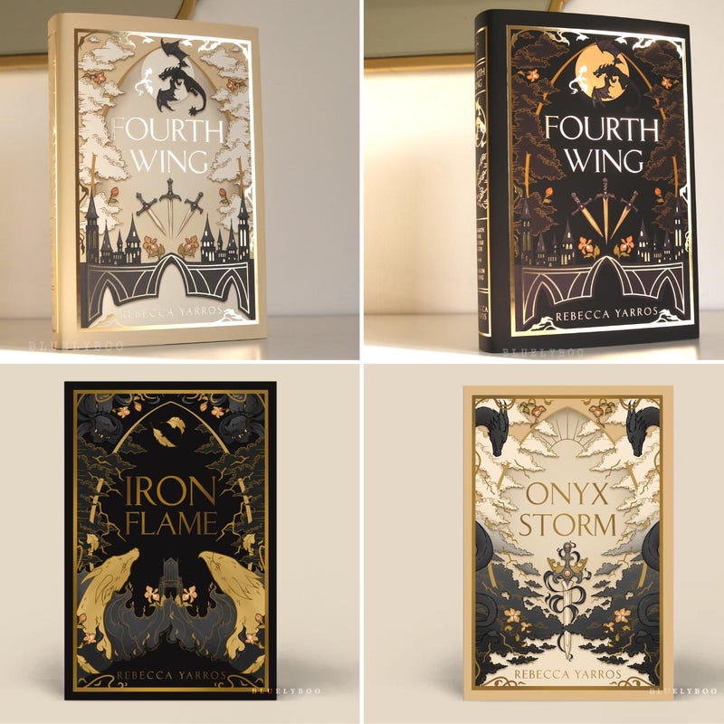Fourth Wing Book Cover - Etsy
