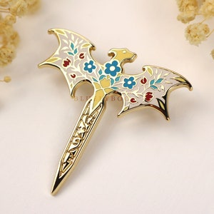 Fantasy Pins - Gold Hard Enamel Lapel Pin Gaming Bookish Dnd Book ...