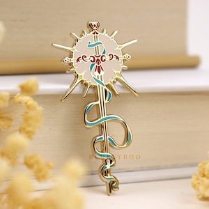 Fantasy Pins - Gold Hard Enamel Lapel Pin Gaming Bookish Dnd Book ...