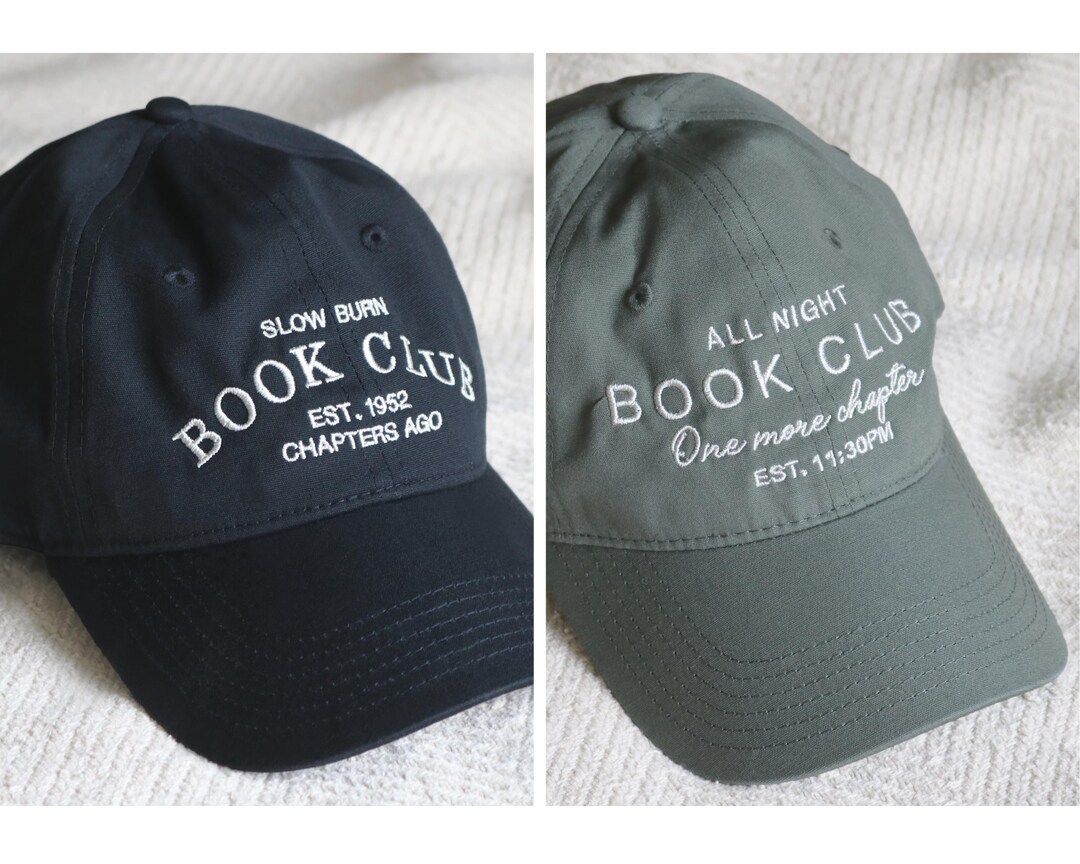 Book Club Cap - Reader Hat Cotton Fantasy Romantasy Bookish Slow Burn ...