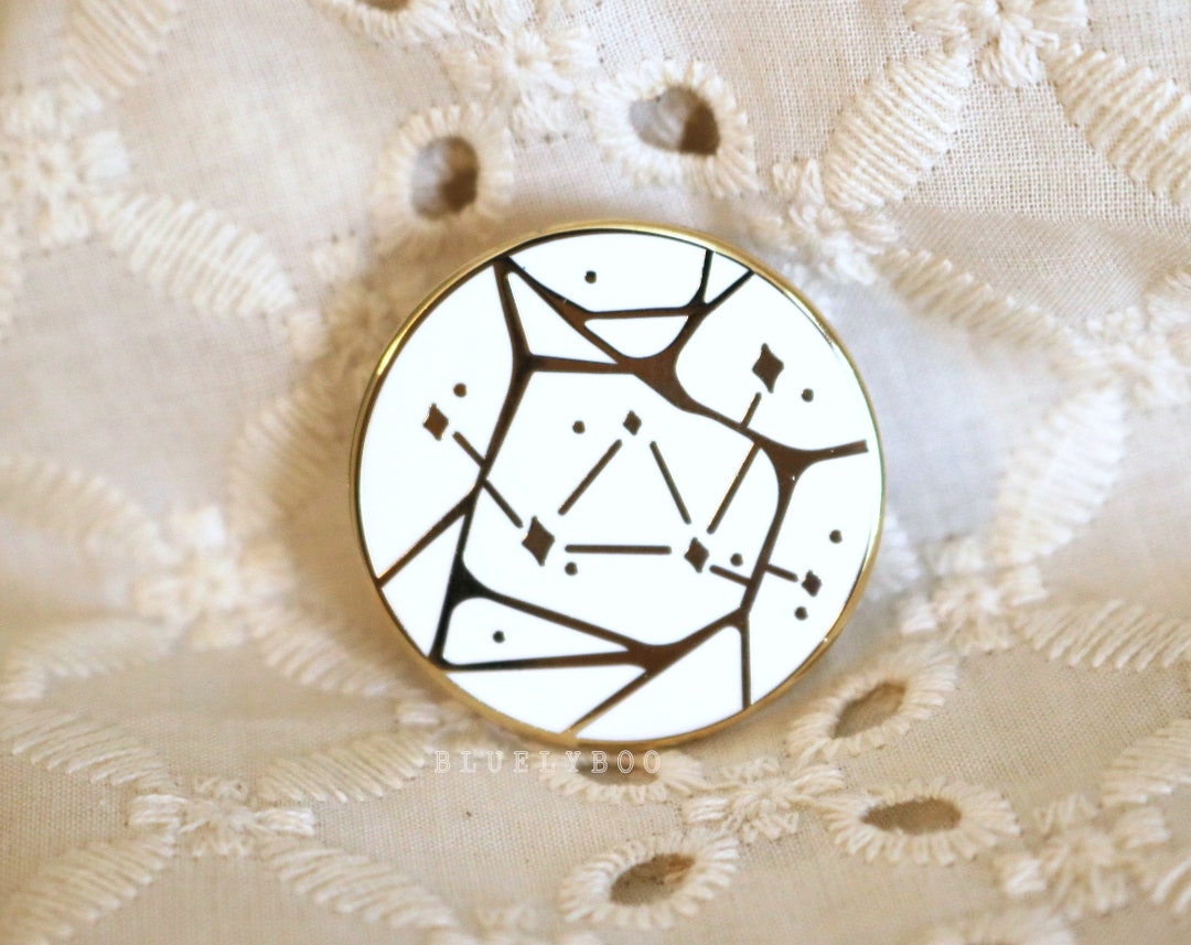 Stargazer Pin - Enamel Pins Badge White Gold Stars Celestial - Etsy
