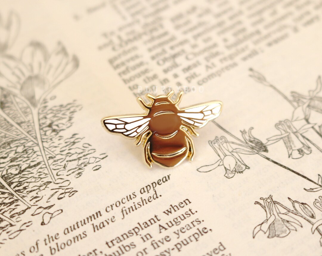 Bee Mini Pin - Gold Small Bumble Board Filler Hard Enamel Pins Brooch ...