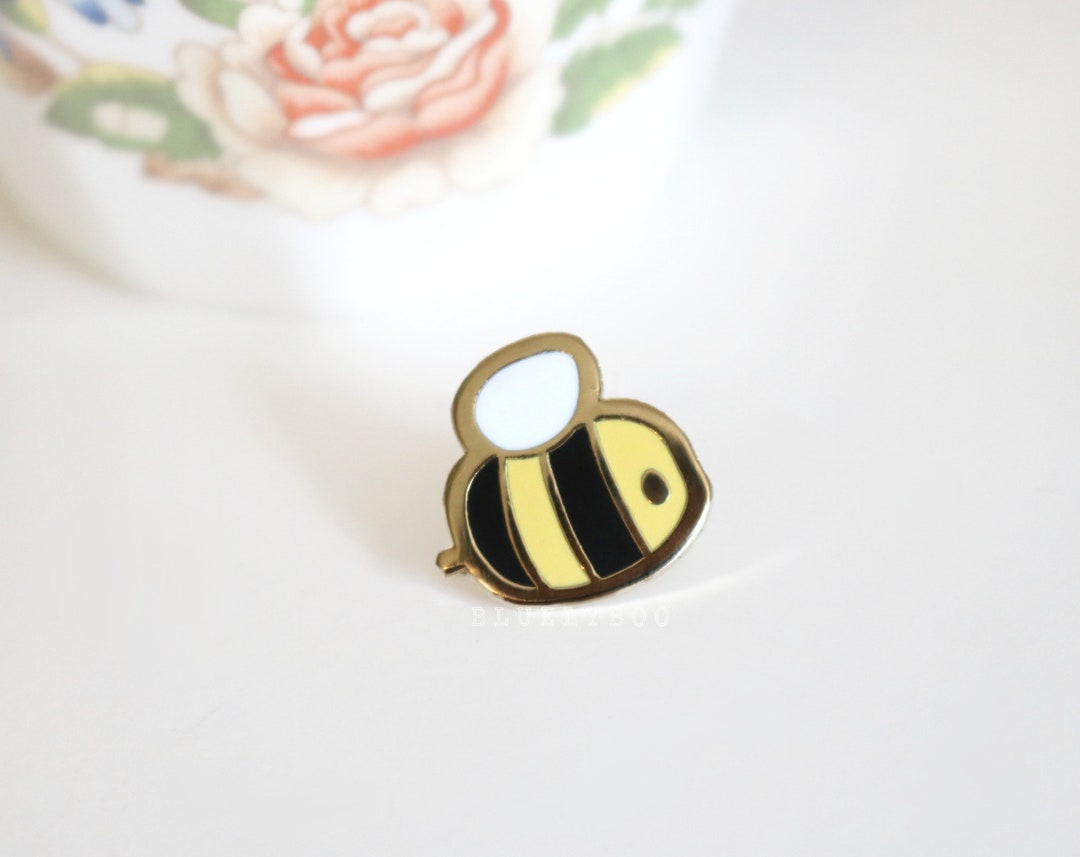 Bee Mini Pin - Cute Small Yellow Gold Kawaii Board Filler Hard Enamel ...