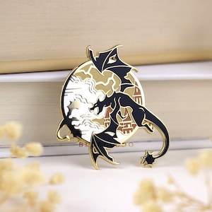 Fourth Wing Pins - Officially Licensed Dragon Bookish Gold Enamel Lapel ...