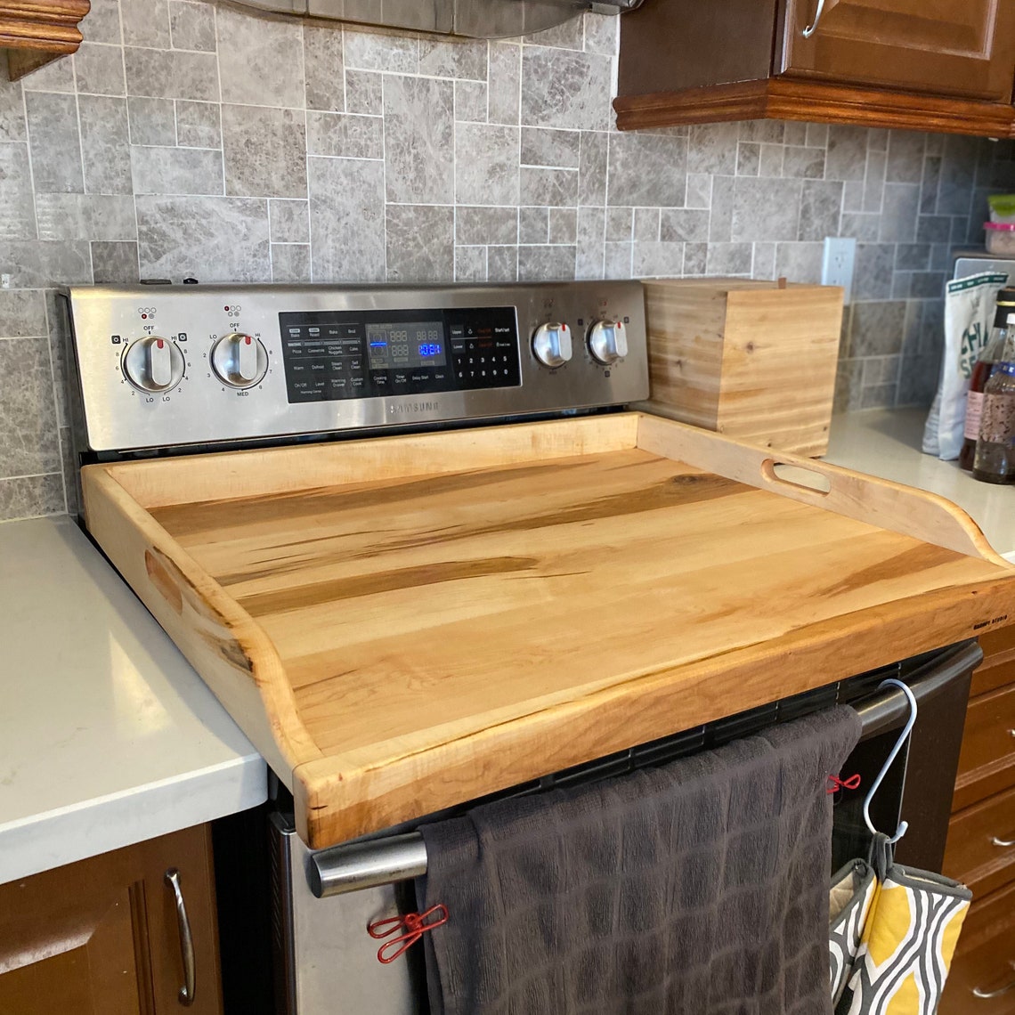 Edge Grain Stove Top Noodle Board, Wood Dough Kneading Board, Bread ...