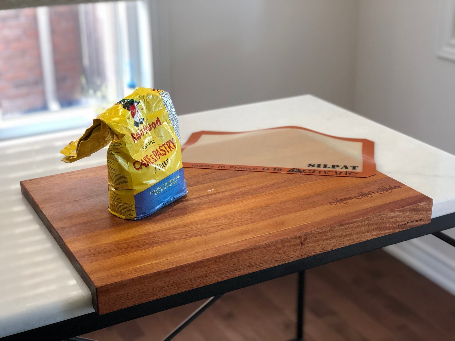 Edge Grain Dough Kneading Board W/ Countertop Notch, Bread Making ...