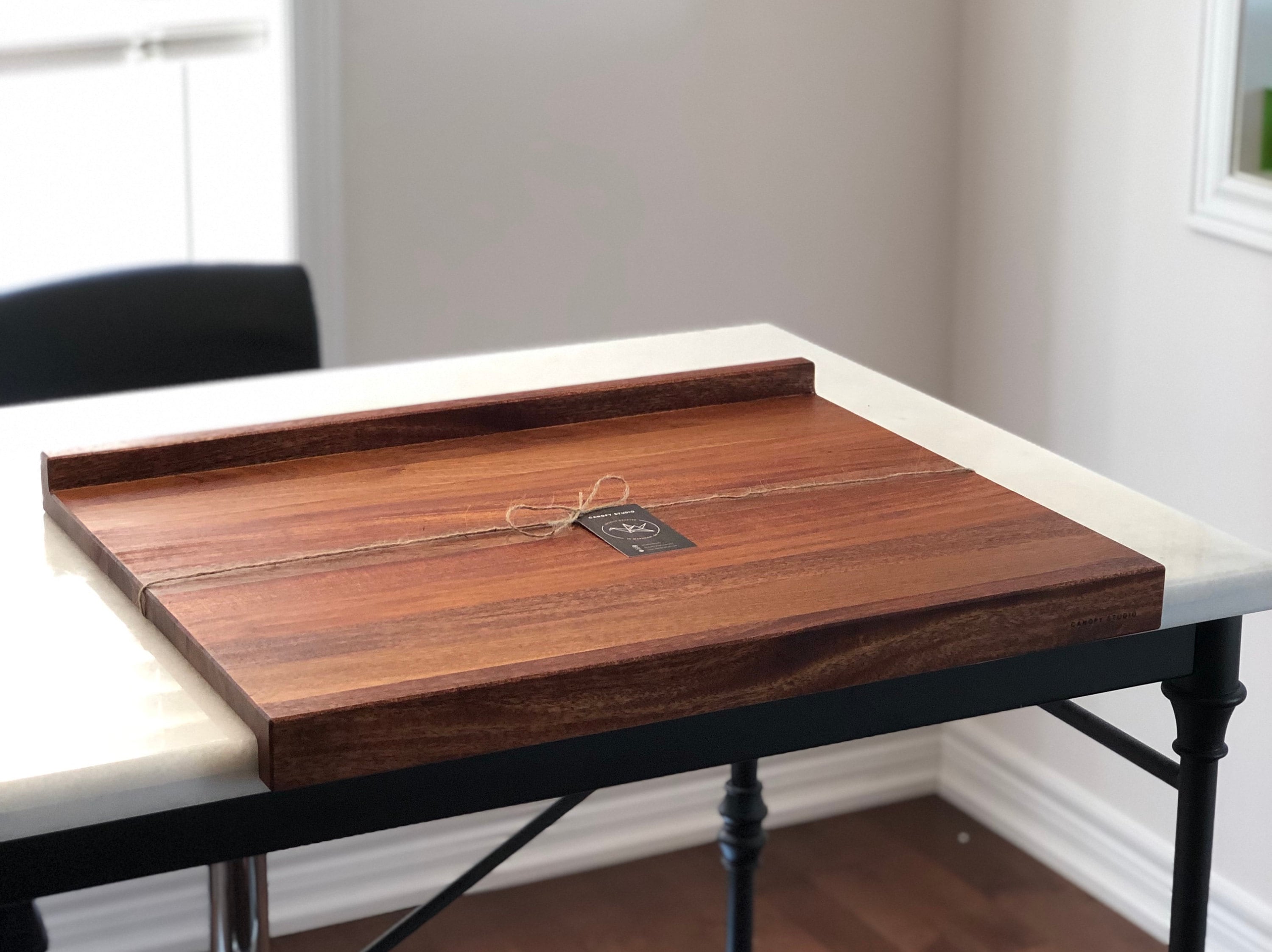 Edge Grain Wood Dough Kneading Board With Double Countertop Notch ...