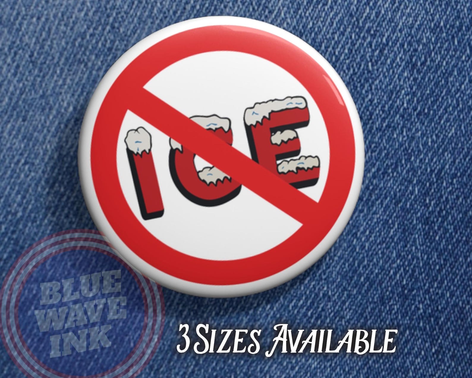 No ICE Button – Anti-ice Protest Pin, Immigration Justice Badge ...
