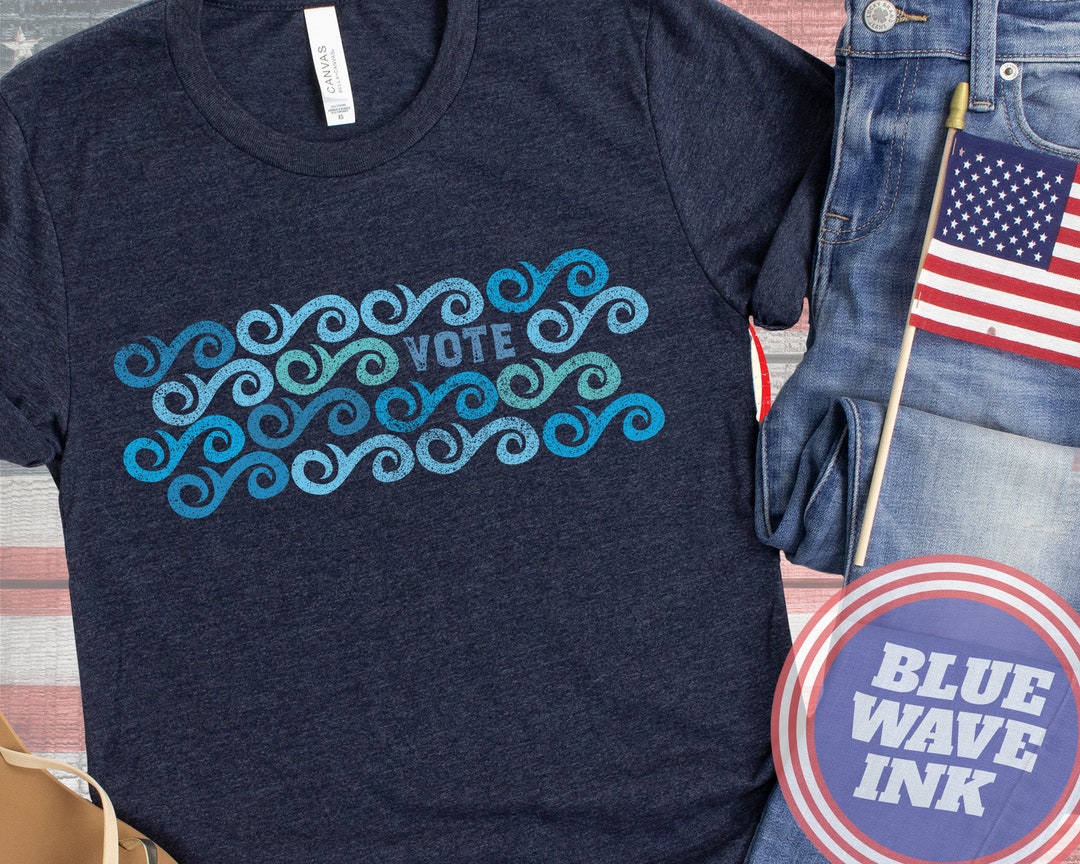 Vote Blue Waves Liberal Voter, Vote Blue Waves Pattern, Election 2024 ...