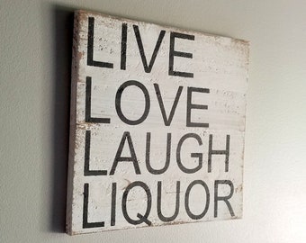 Funny Live Laugh Love Sign - Etsy