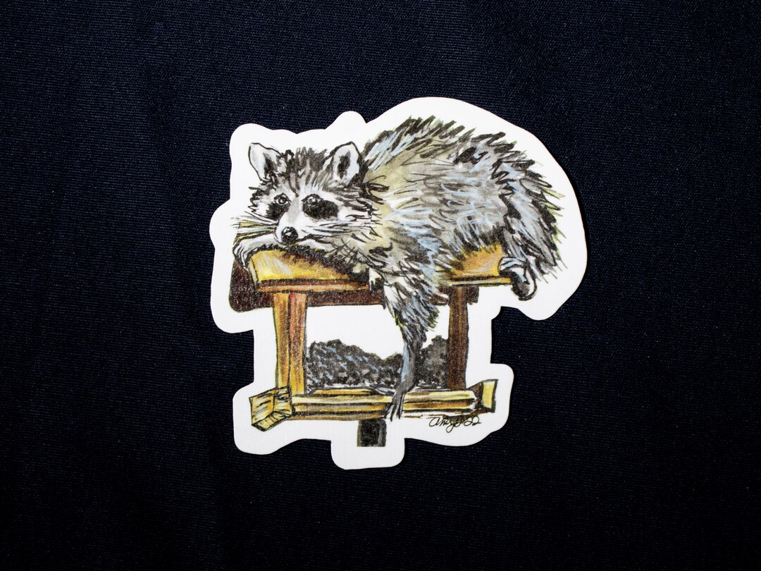 Raccoon Boy Sticker Raccoons Animal Stickers Cute Animal - Etsy