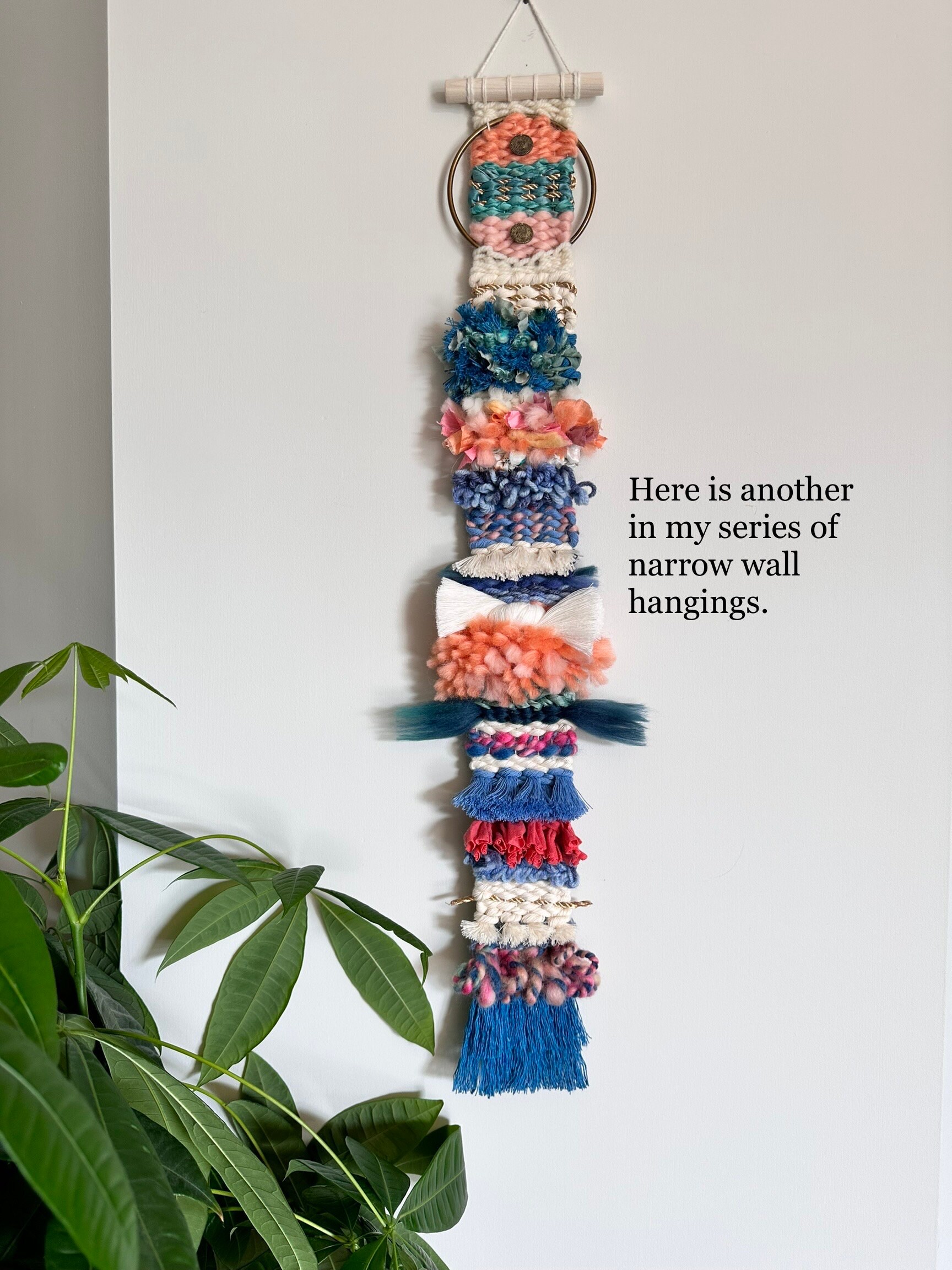 Woven Wall Art for Narrow Spaces Narrow Wall Hanging - Etsy