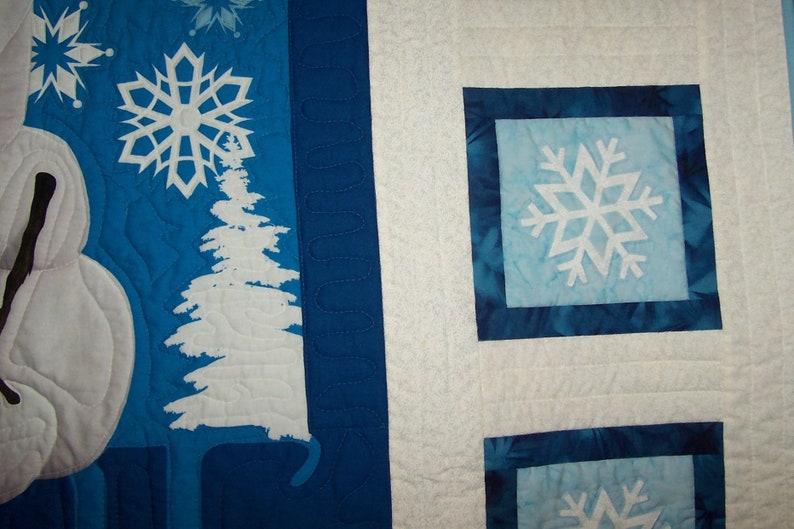 Handmade Licensed Fabric Frozen Olaf Snowflake Quilt Unique Design ...