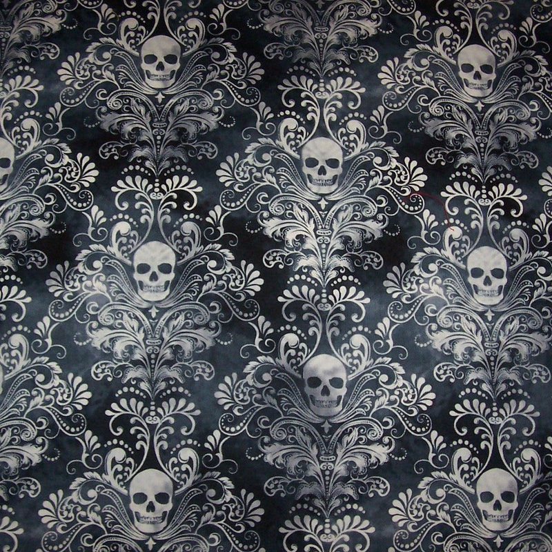 Skull Damask - Etsy
