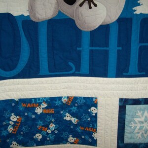 Handmade Licensed Fabric Frozen Olaf Snowflake Quilt Unique Design ...