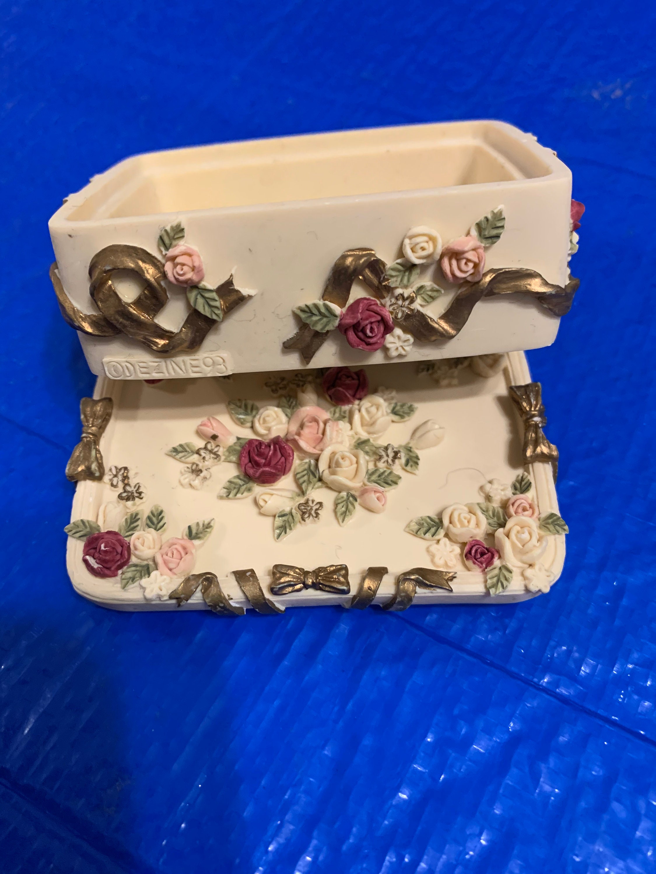 Trinket Box 1993 By Dezine Lltd. Hand Painted | Etsy