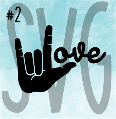 Love Hand Sign SVG Bundle - Etsy