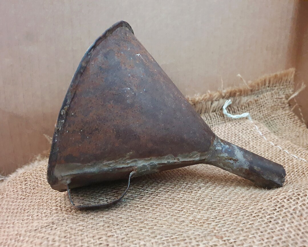 Vintage Rusty Metal Funnel Industrial Decor, Antique Funnel - Etsy