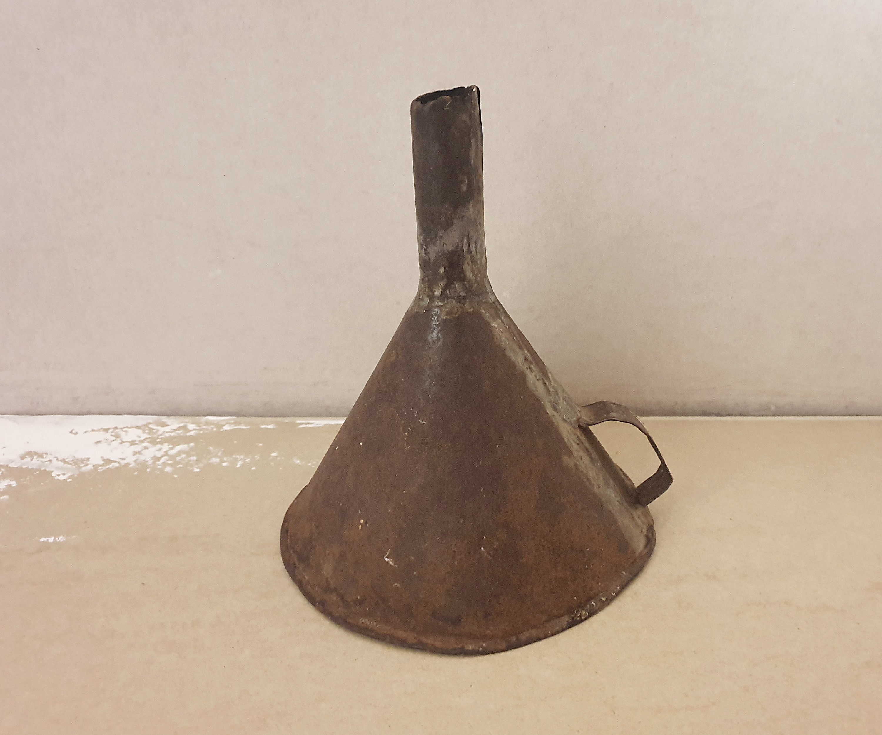 Vintage Rusty Metal Funnel Industrial Decor, Antique Funnel - Etsy