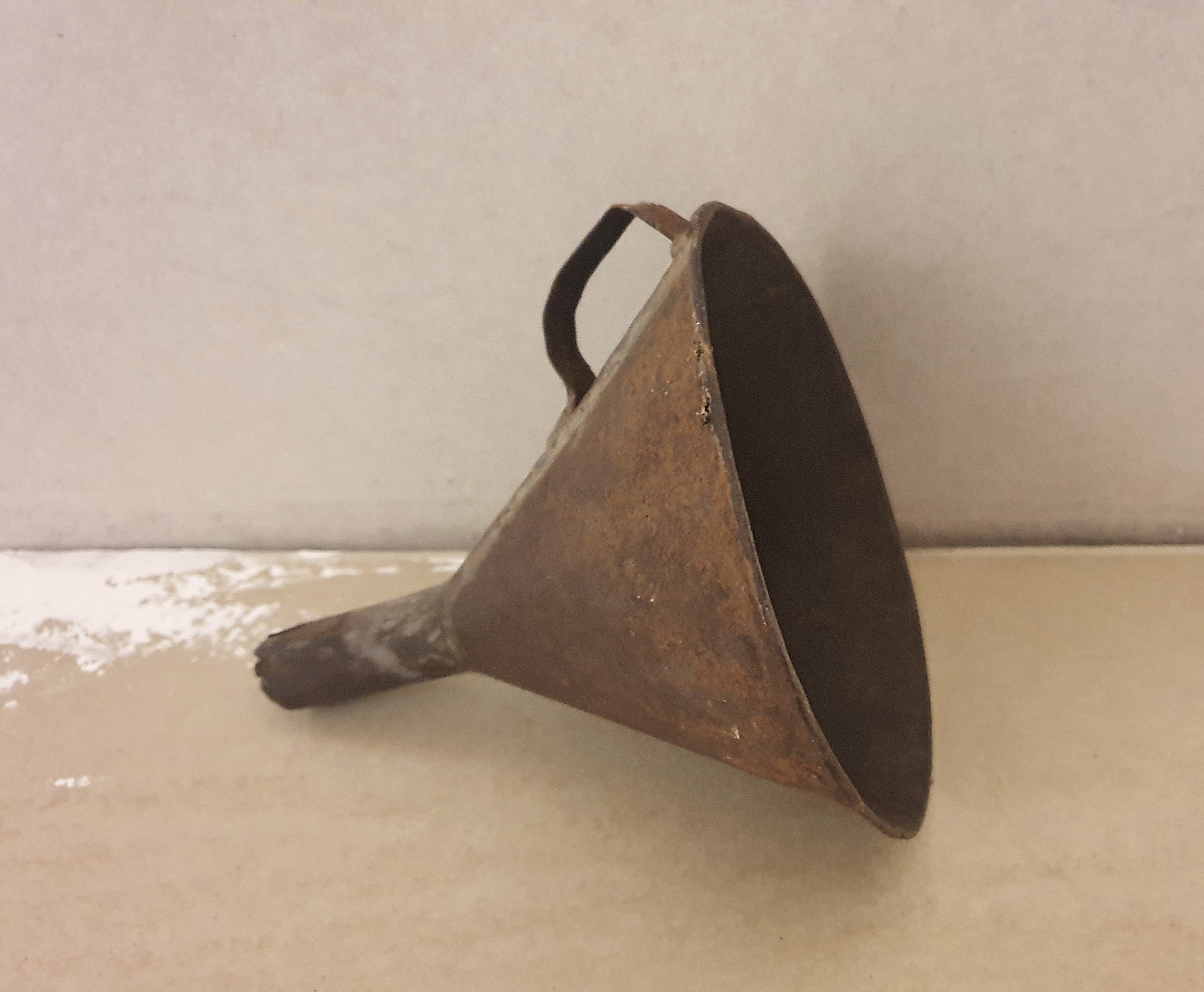 Vintage Rusty Metal Funnel Industrial Decor, Antique Funnel - Etsy