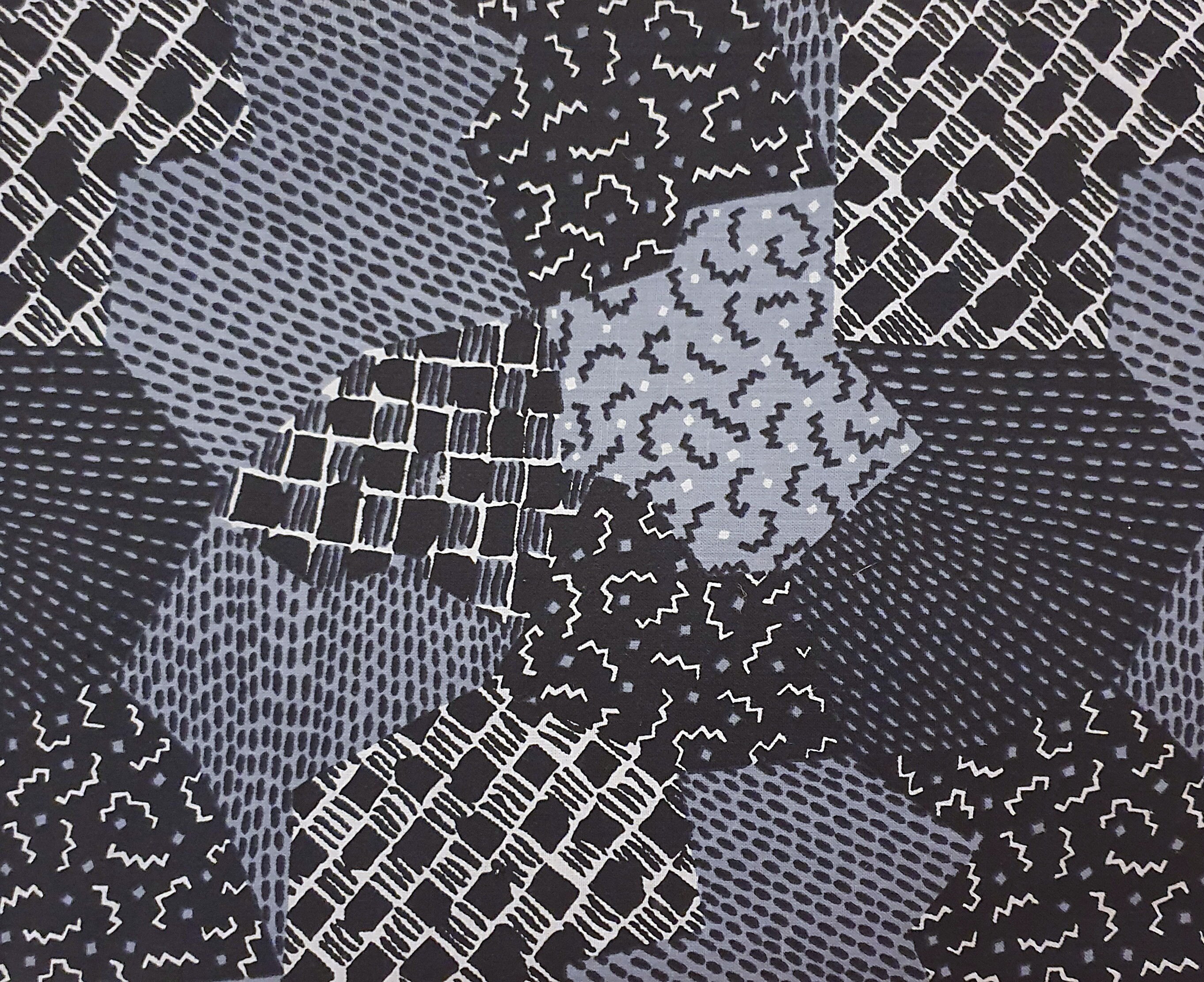 Vintage Geometric Print Fabric, Spots Pattern Fabric, Lightweight ...