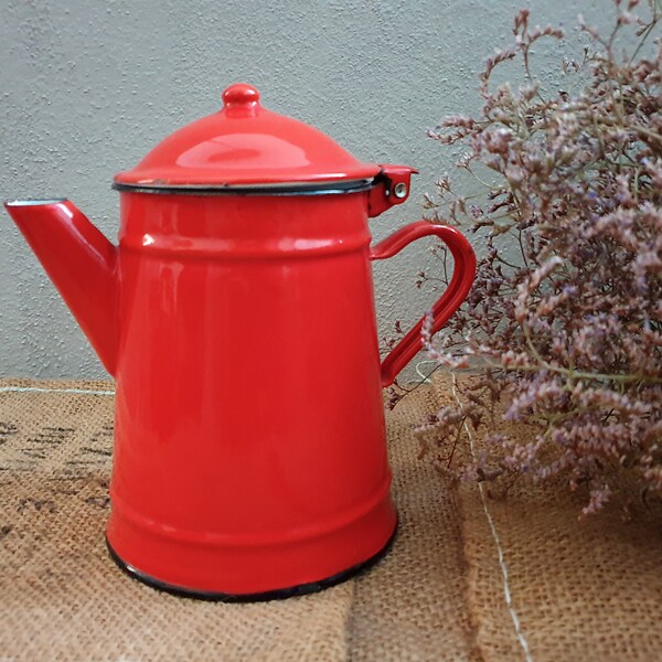 Red Teapot - Etsy