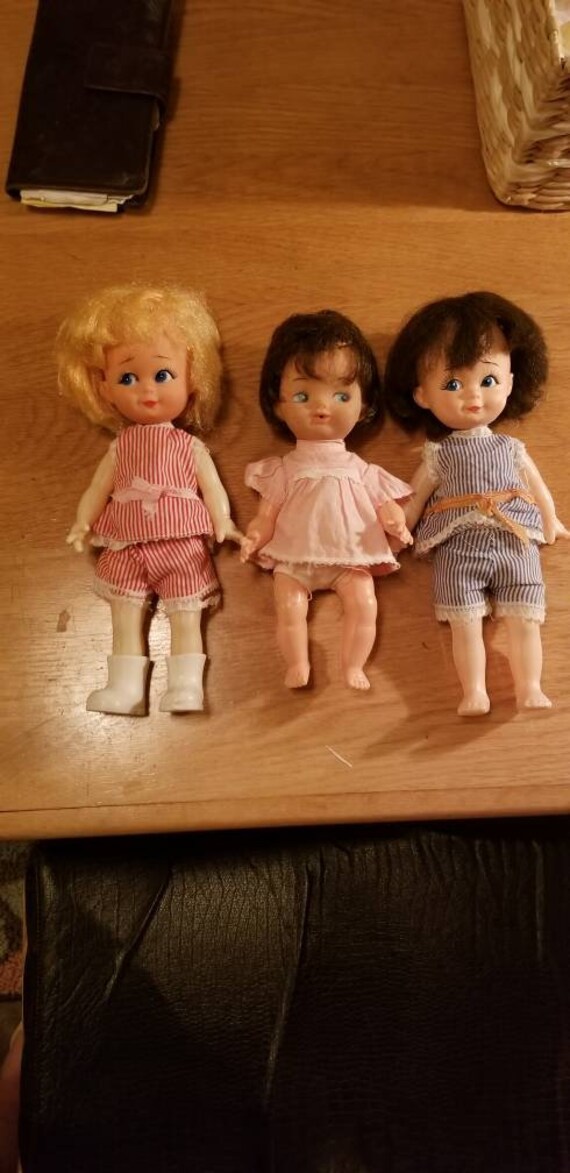 Three Vintage Plastic Dolls Etsy three-vintage-plastic-dolls-etsy