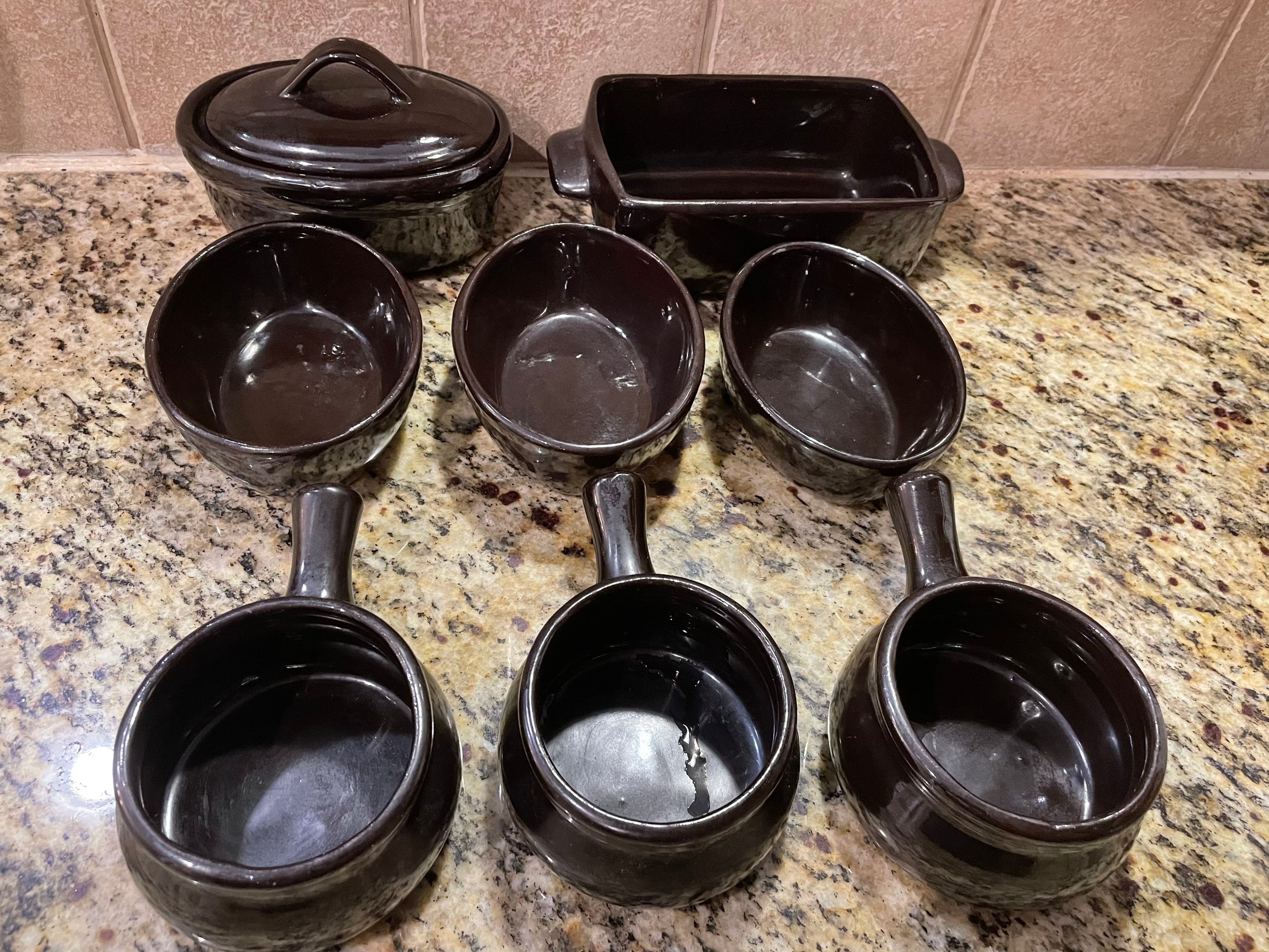 Set 11 Vintage Dark Brown Stoneware Made in Taiwan - Etsy