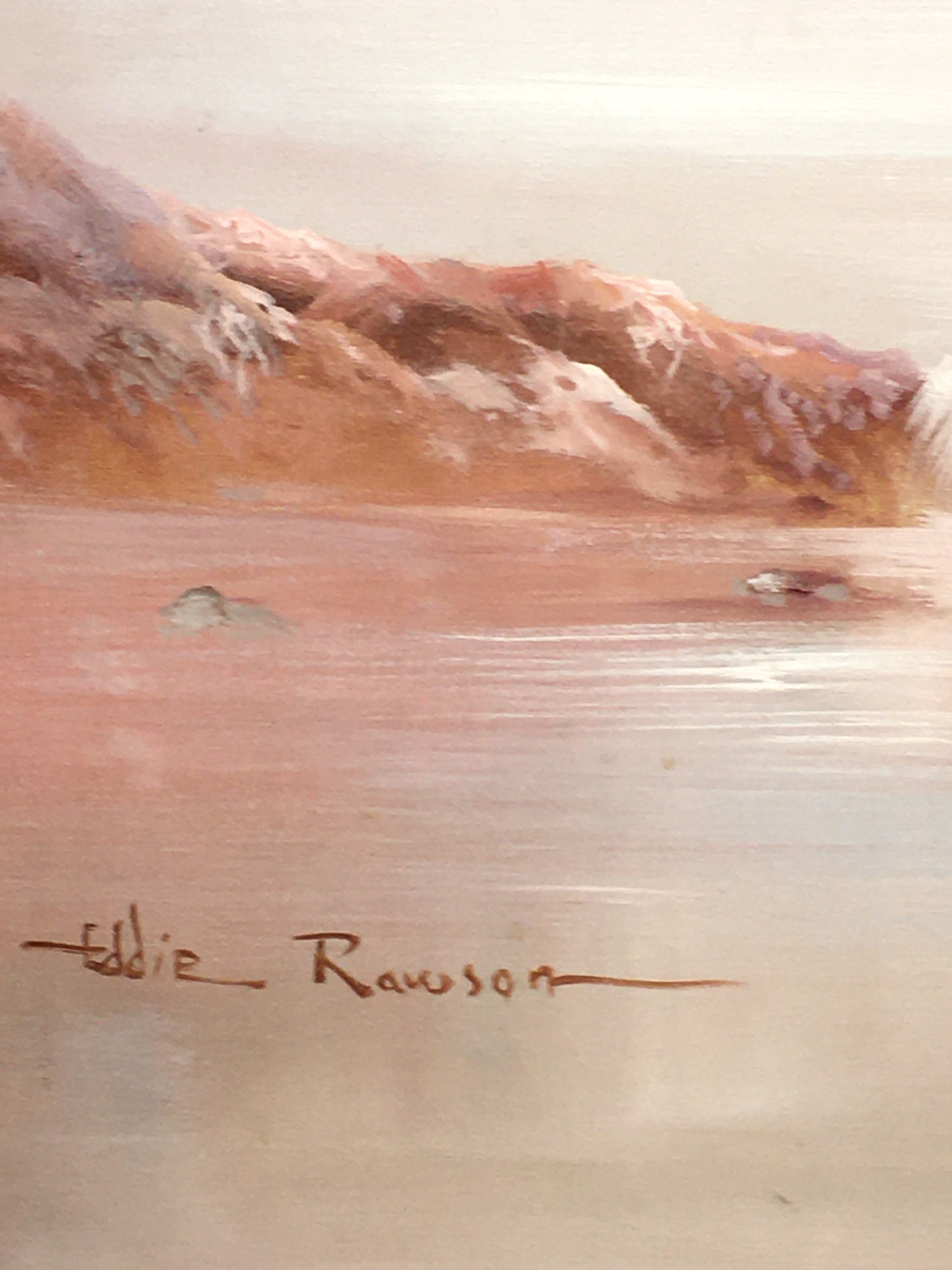 Eddie Rawson signed Oil landscape Painting Anco built frame - Etsy 日本