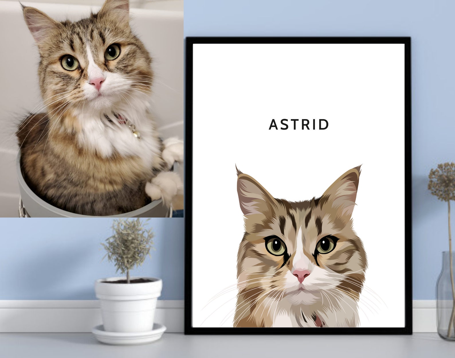 Custom Pet Decor Pet Wall Decor Custom Pet Portrait - Etsy