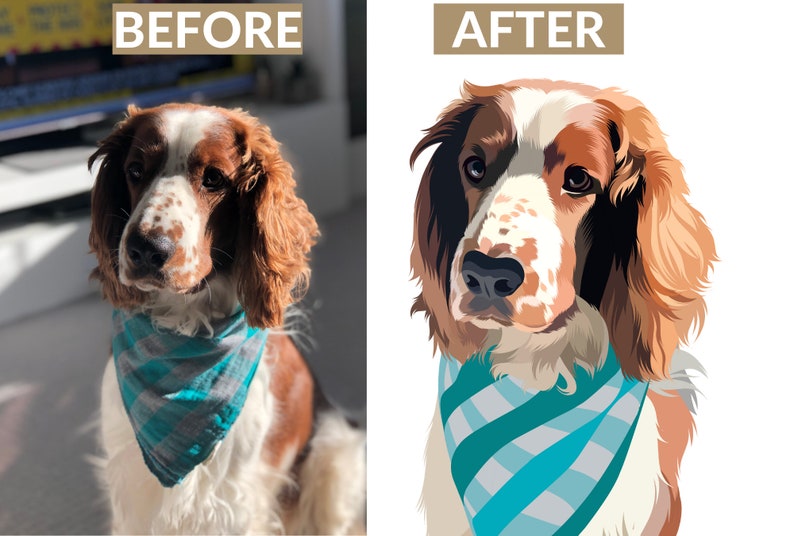 Custom Pet Portrait Multiple Pet Portrait Custom Cat | Etsy