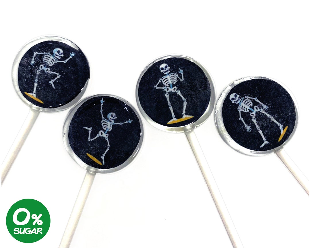 10ct Halloween Skeleton Lollipops: Sugar-free Treat. SWEET CLEAN TEETH ...