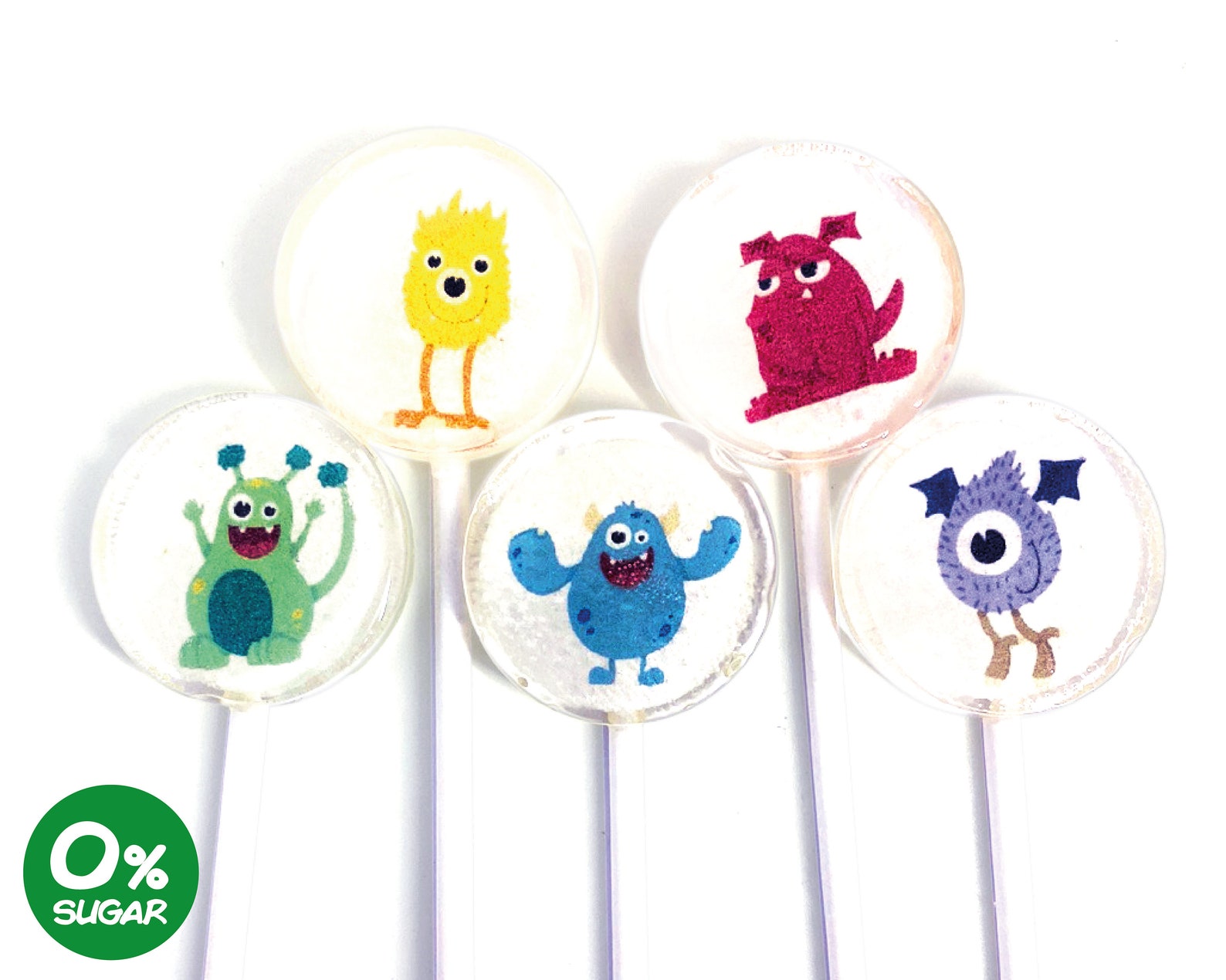 10ct Monster Lollipops: Sugar-free Treats. SWEET CLEAN TEETH - Etsy