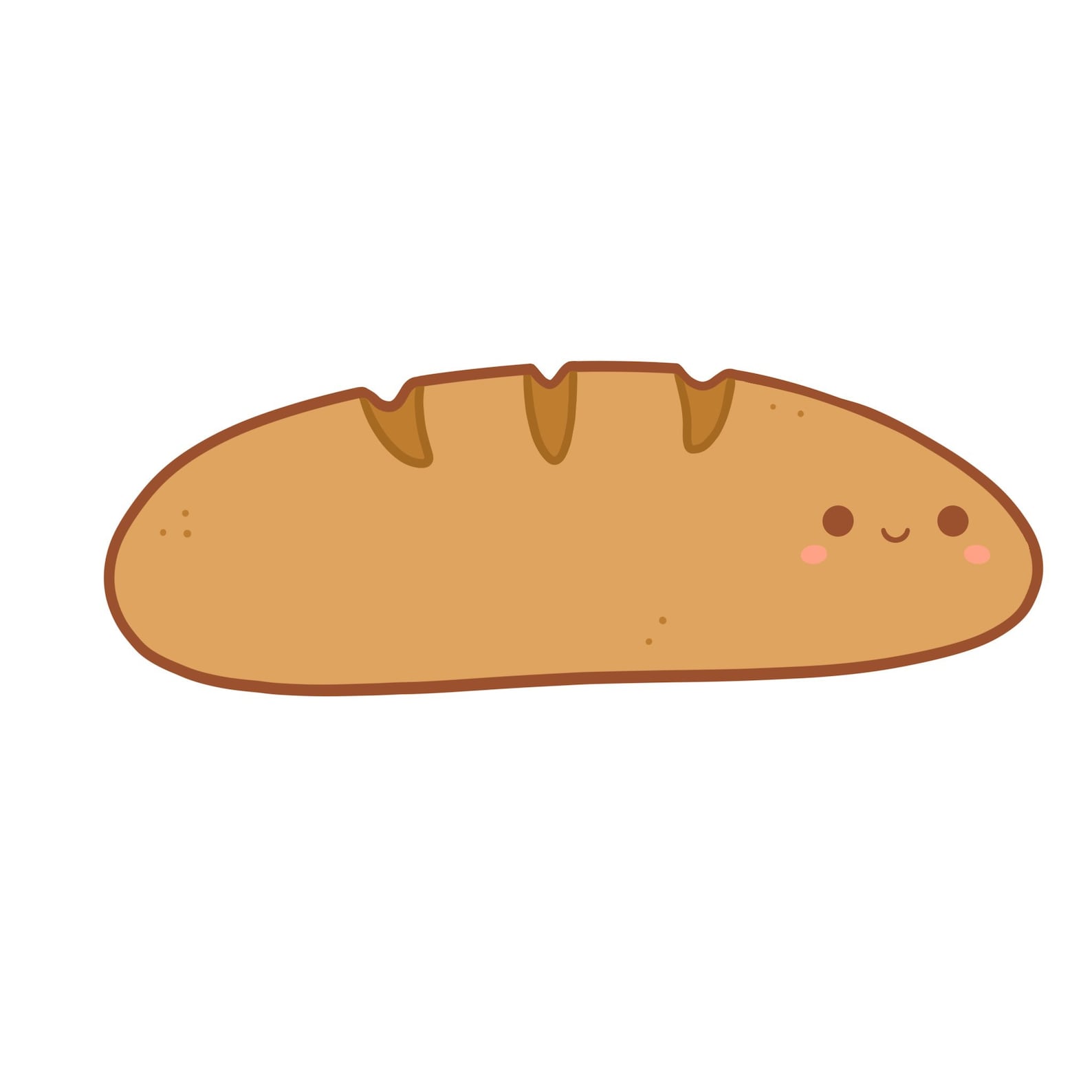 Cute Baguette Sticker Weatherproof Matte Paper Easy Peel | Etsy